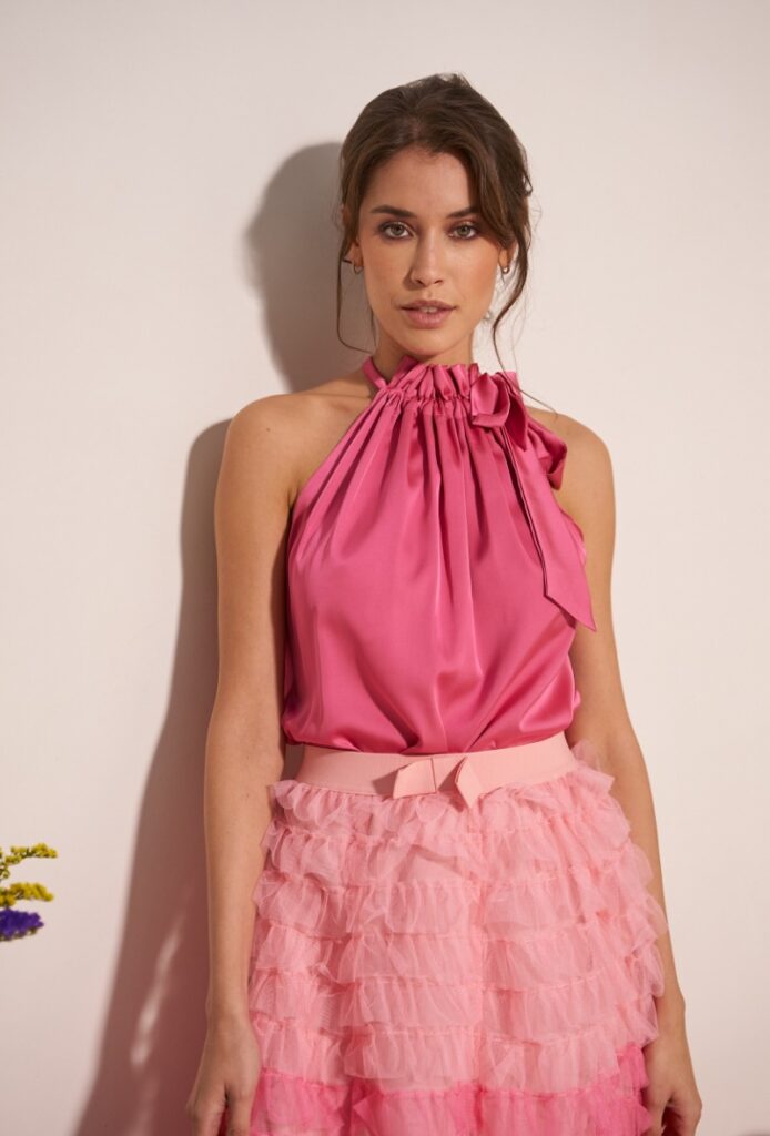 New Elegant Satin top - Choklate Paris | Boutique Zlatushka